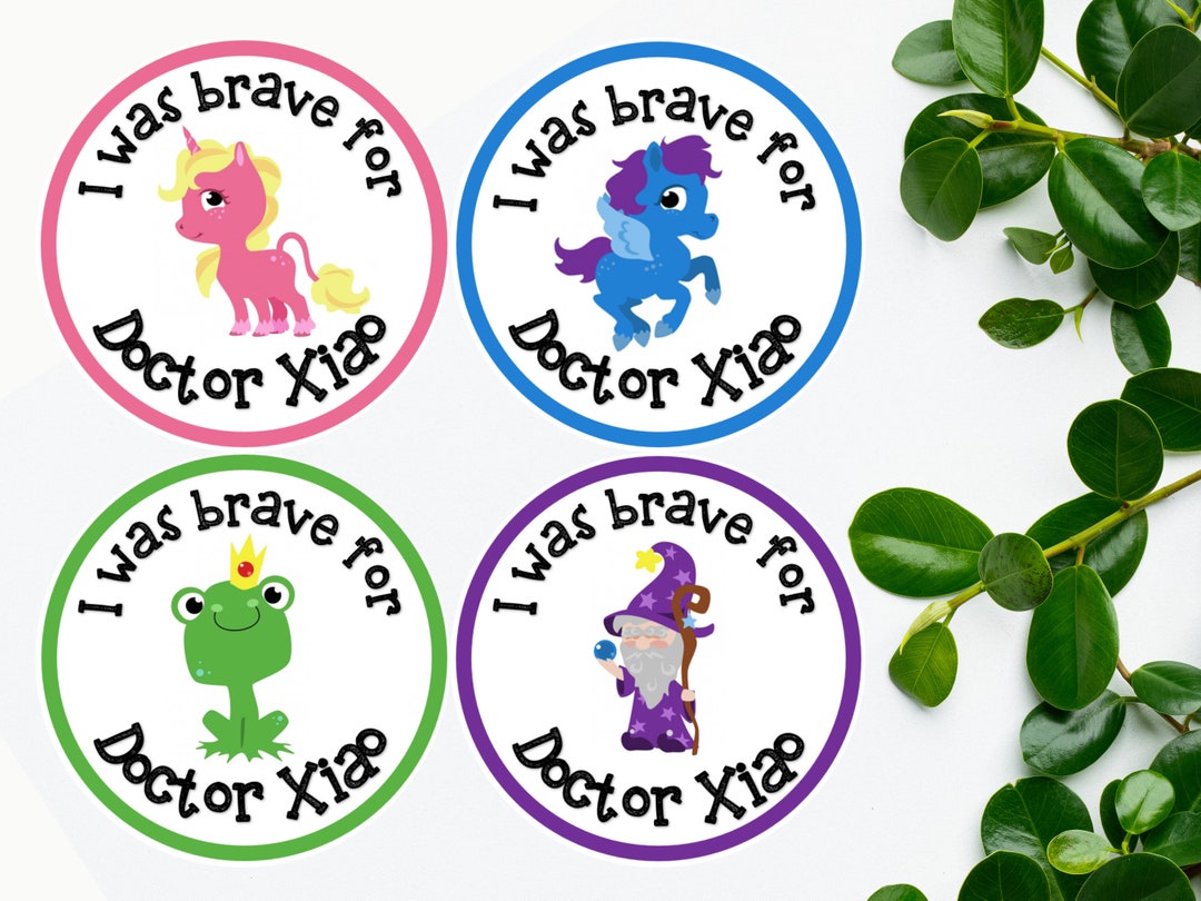 I Was Brave Doctor Reward Stickers Personalised Doctors Stickers Brave ...