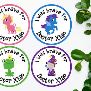 I Was Brave Doctor Reward Stickers Personalised Doctors Stickers Brave ...