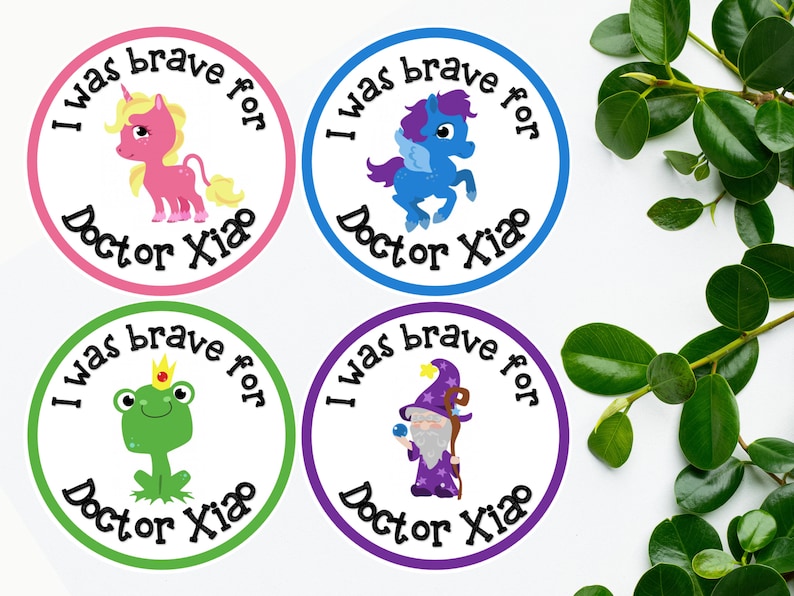 I Was Brave Doctor Reward Stickers Personalised Doctors Stickers Brave ...