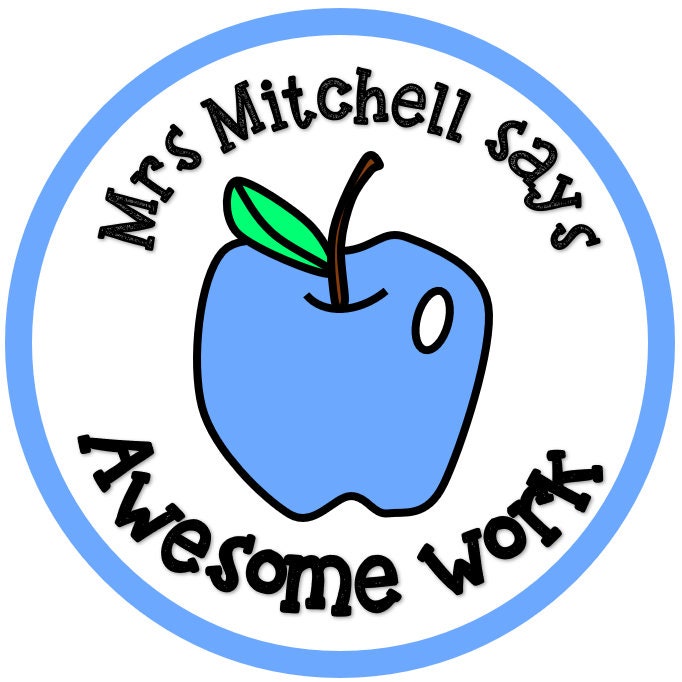 Awesome Work Personalised Teacher Reward Stickers Classroom | Etsy