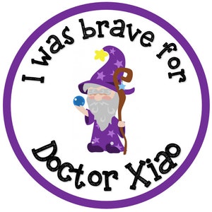 I Was Brave Doctor Reward Stickers Personalised Doctors Stickers Brave ...