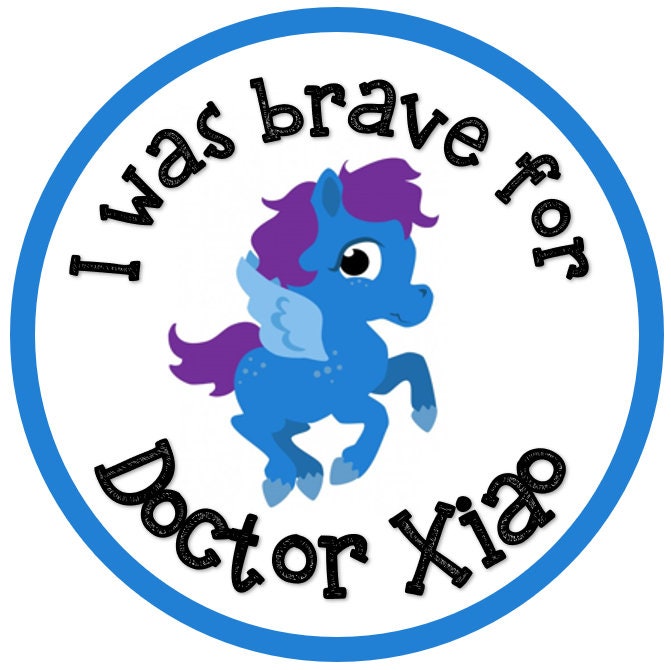 I Was Brave Doctor Reward Stickers Personalised Doctors | Etsy