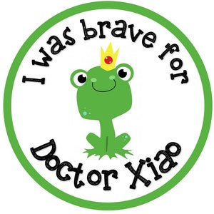 I Was Brave Doctor Reward Stickers Personalised Doctors Stickers Brave ...