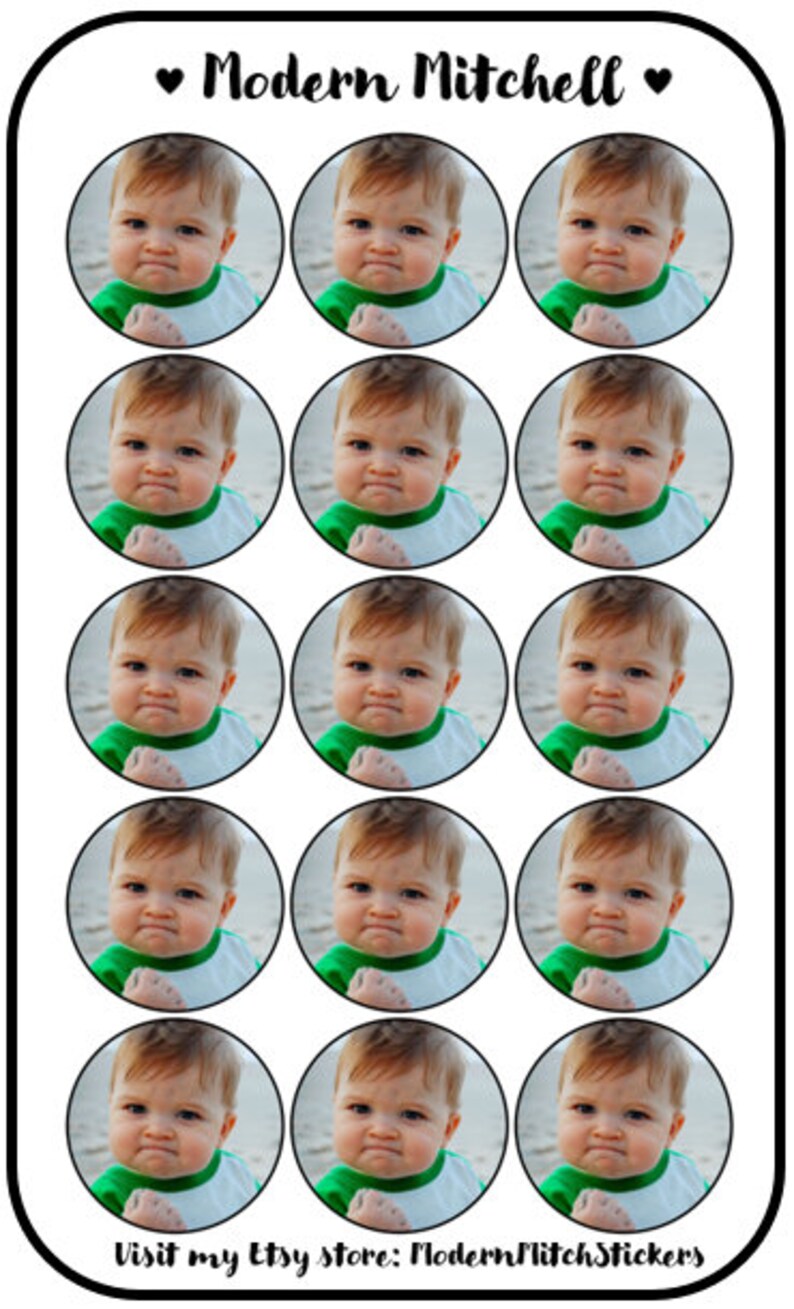Funny Meme Teacher Stickers Success Kid Achievement - Etsy