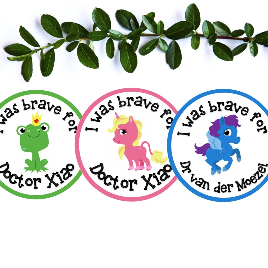 I Was Brave Doctor Reward Stickers Personalised Doctors - Etsy
