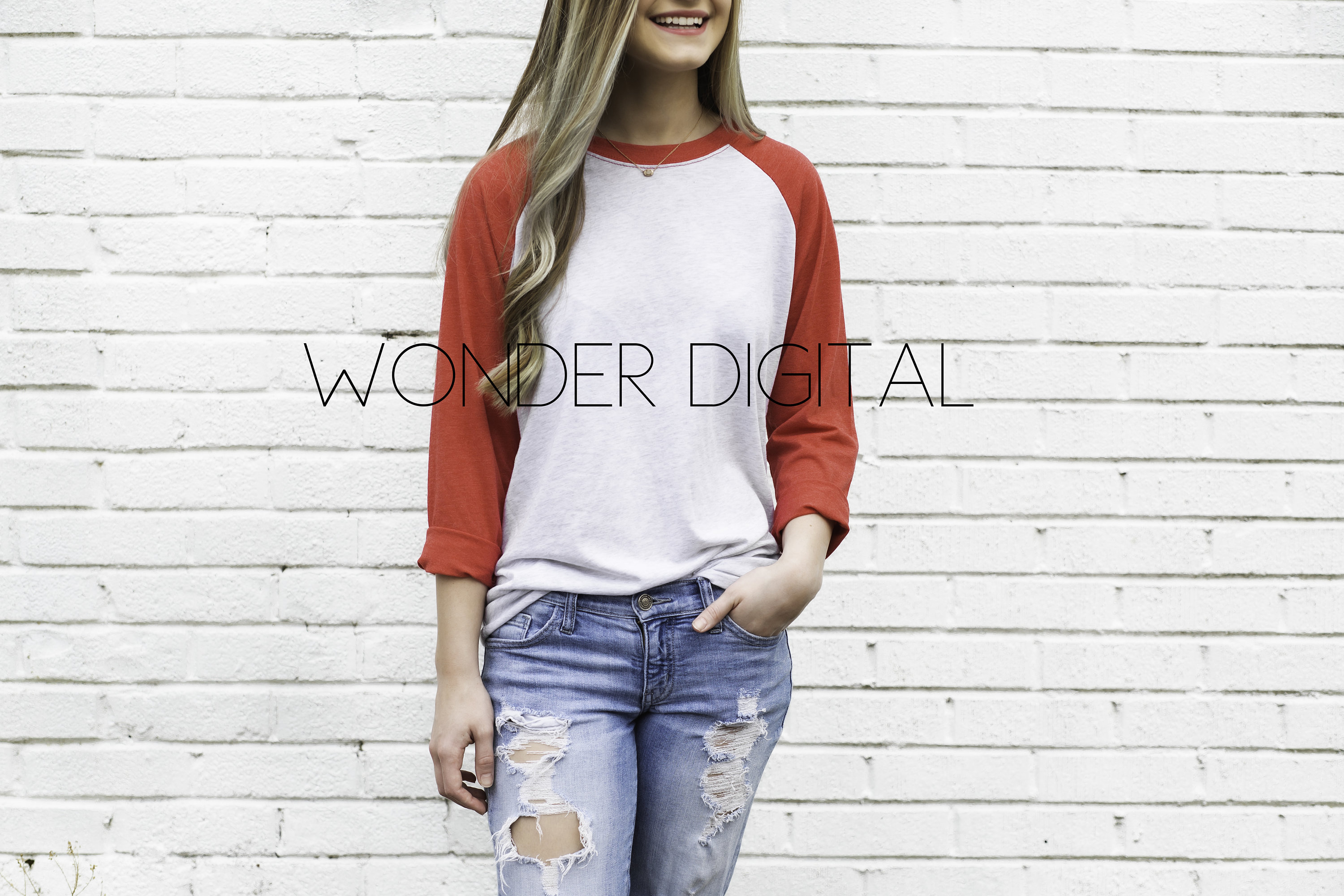 Vintage Red/ Heather White 6051 Raglan Mockup T-shirt Flat Lay Mockup ...