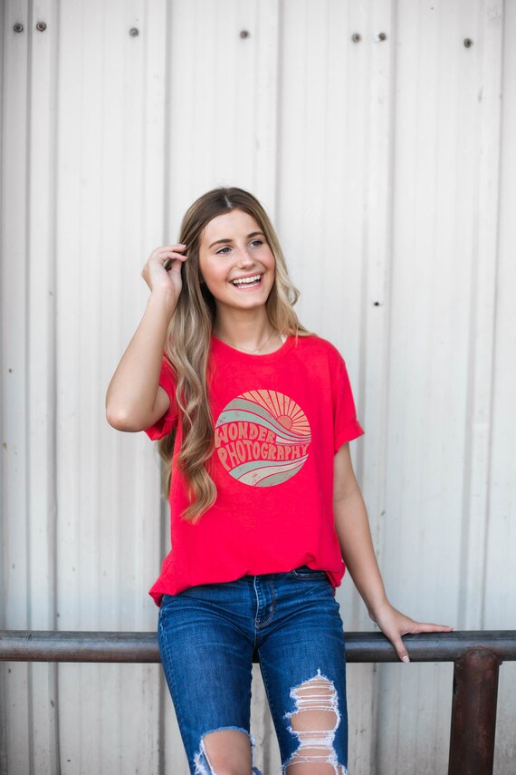 Red Bella Canvas Mockup 3001 Bella Canvas T-shirt Flat Lay | Etsy