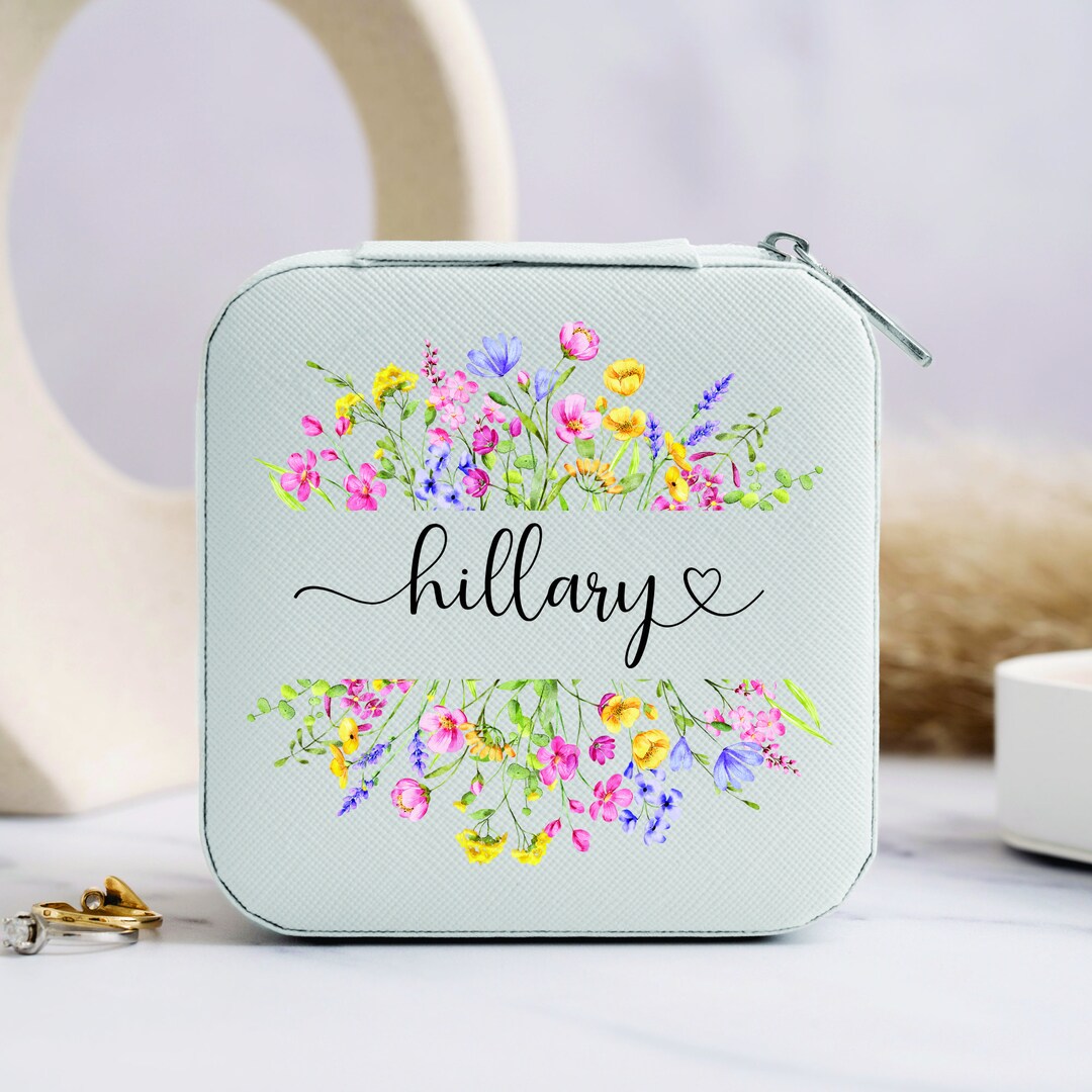 Personalized Name Jewelry Box, Custom Jewelry Case, Bridesmaid Gift ...