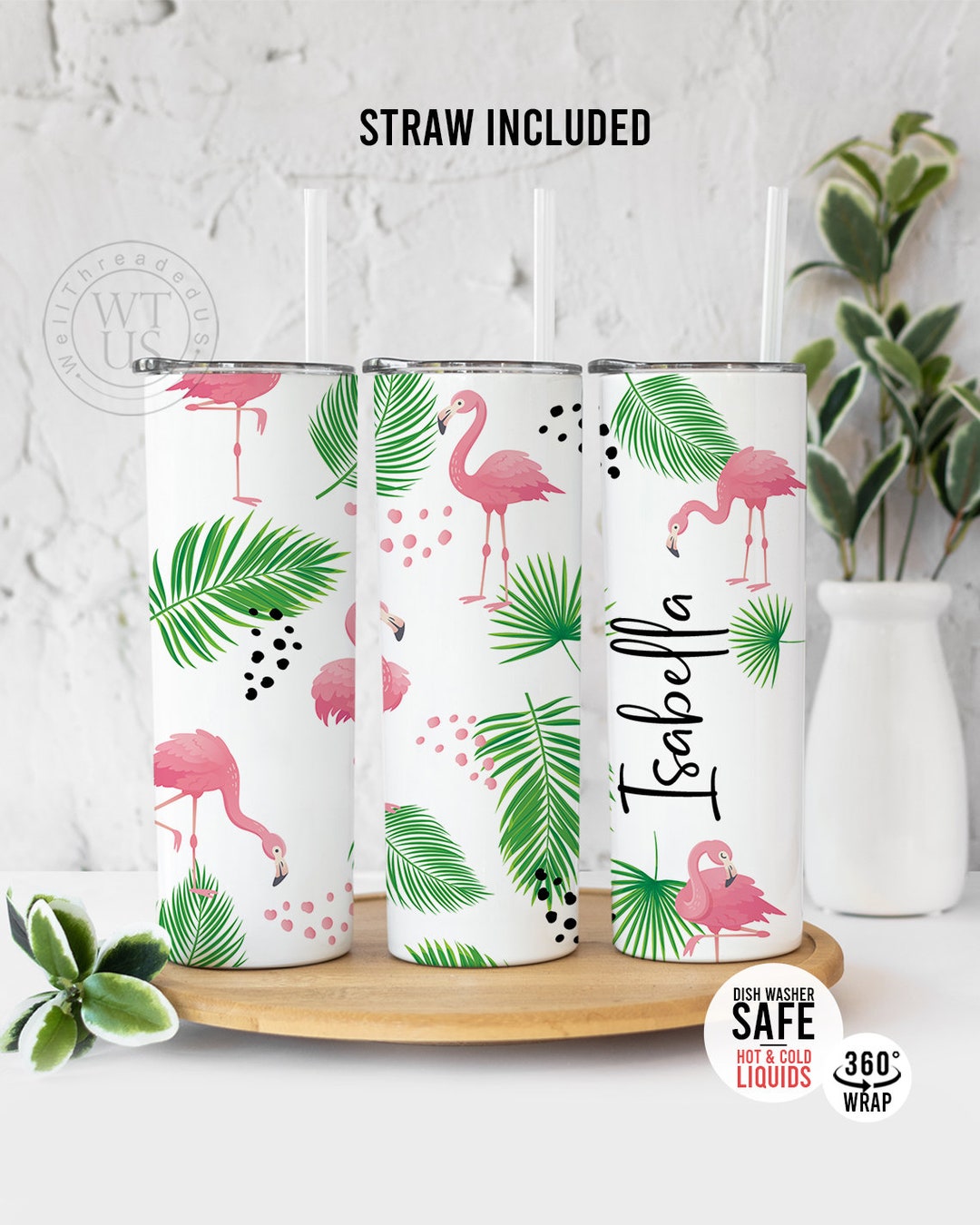 Flamingo Tumbler, Personalized Flamingo Tumbler , Flamingo Gift for ...