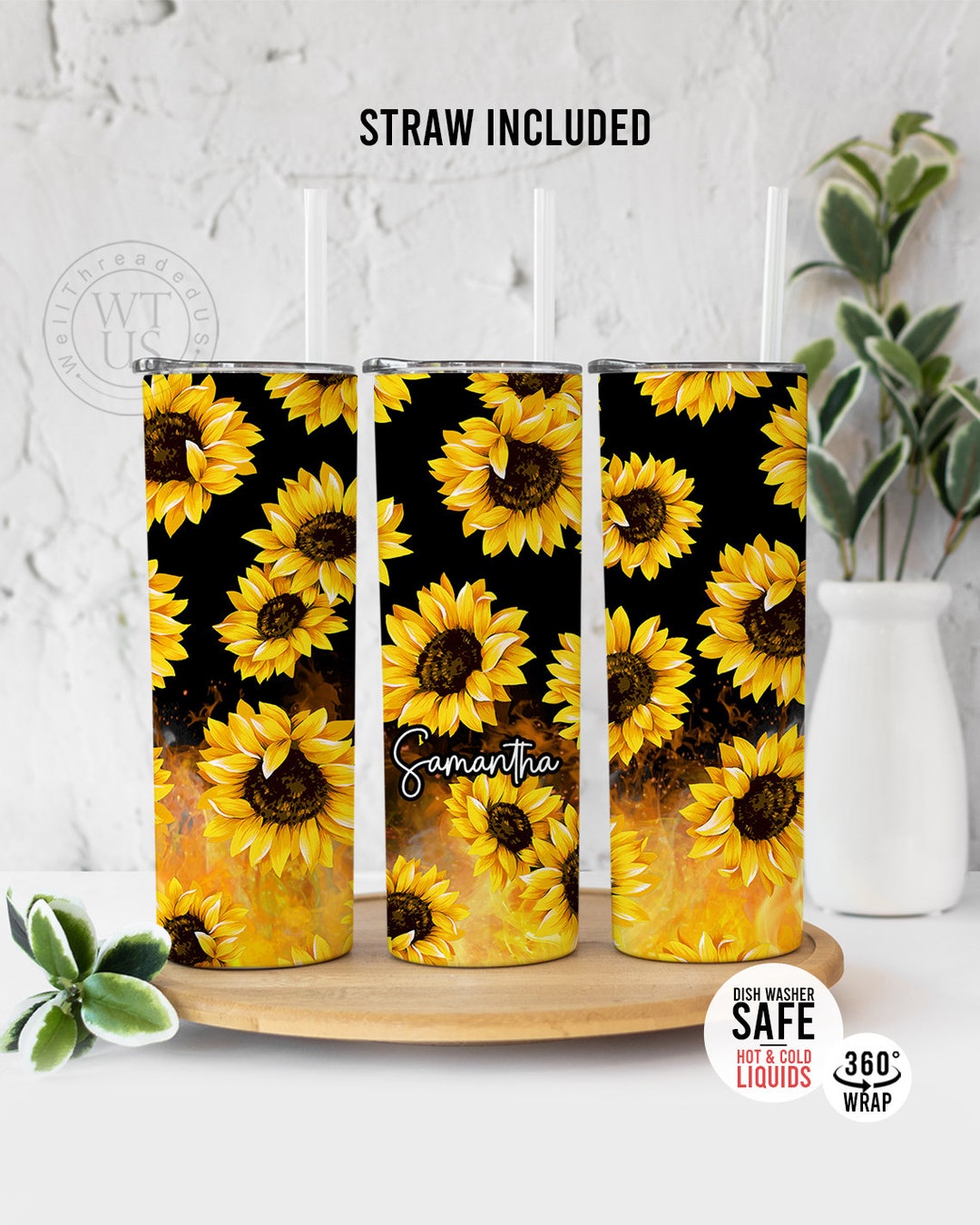 Personalized Sunflower Tumbler Sunflower Tumbler Mothers Day Gift ...