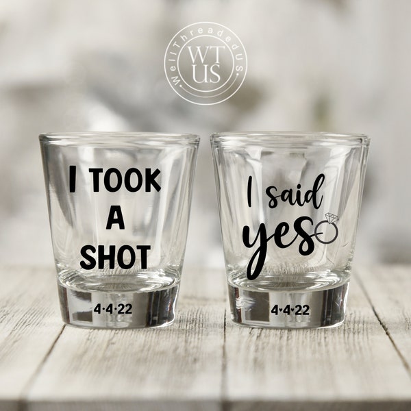 Engagement Glasses for Couple - Etsy