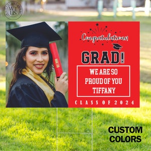 Custom Graduation Yard Sign , Graduation Yard Sign With H Stake, Custom ...