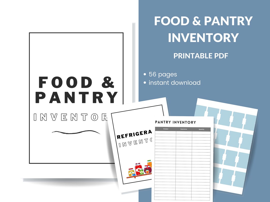 Pantry Inventory Printable Household Inventory Food Inventory Sheet ...