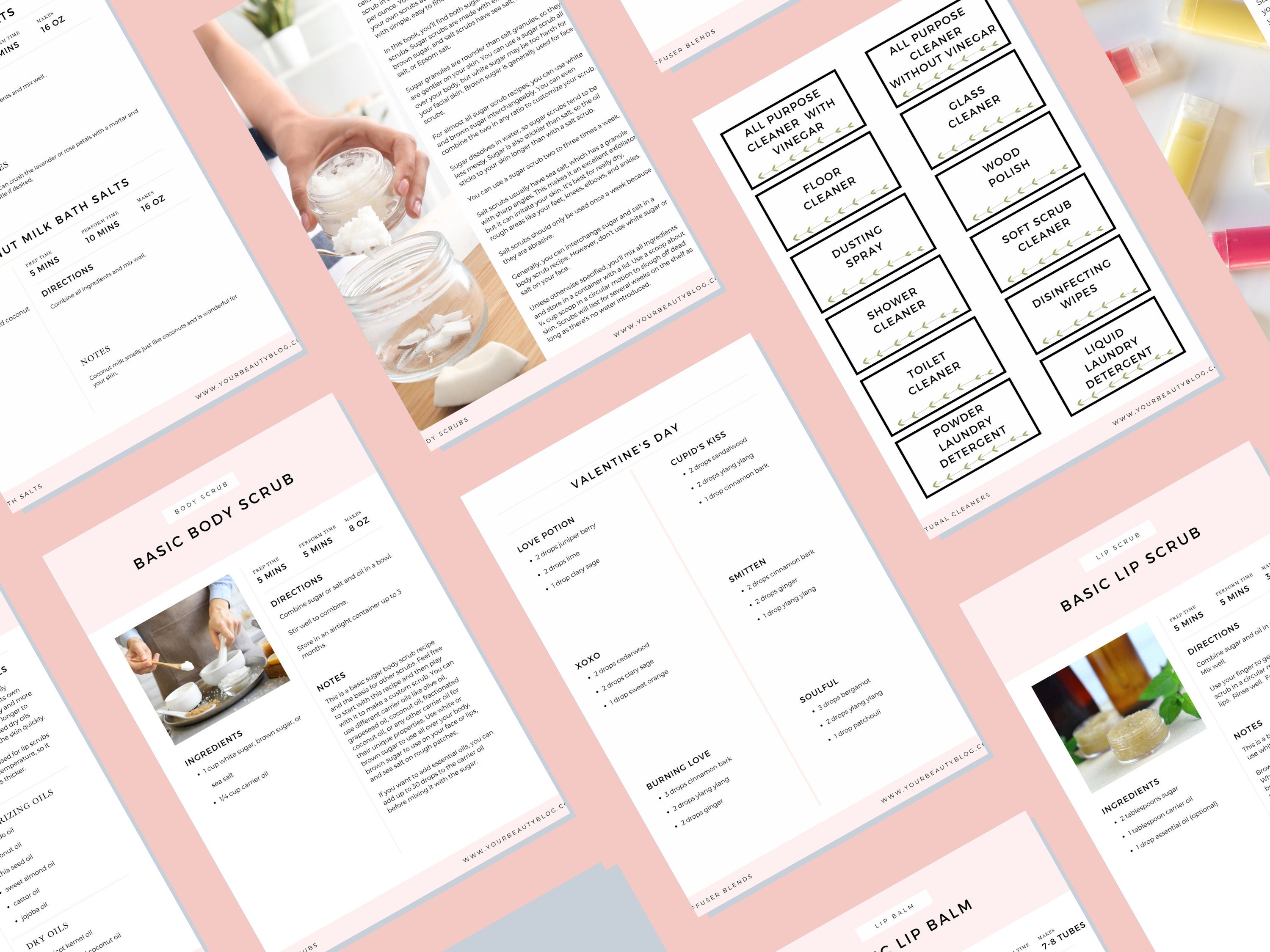 Skin Care Recipe Book Essential Oil Recipe Ebook Bundle Over - Etsy