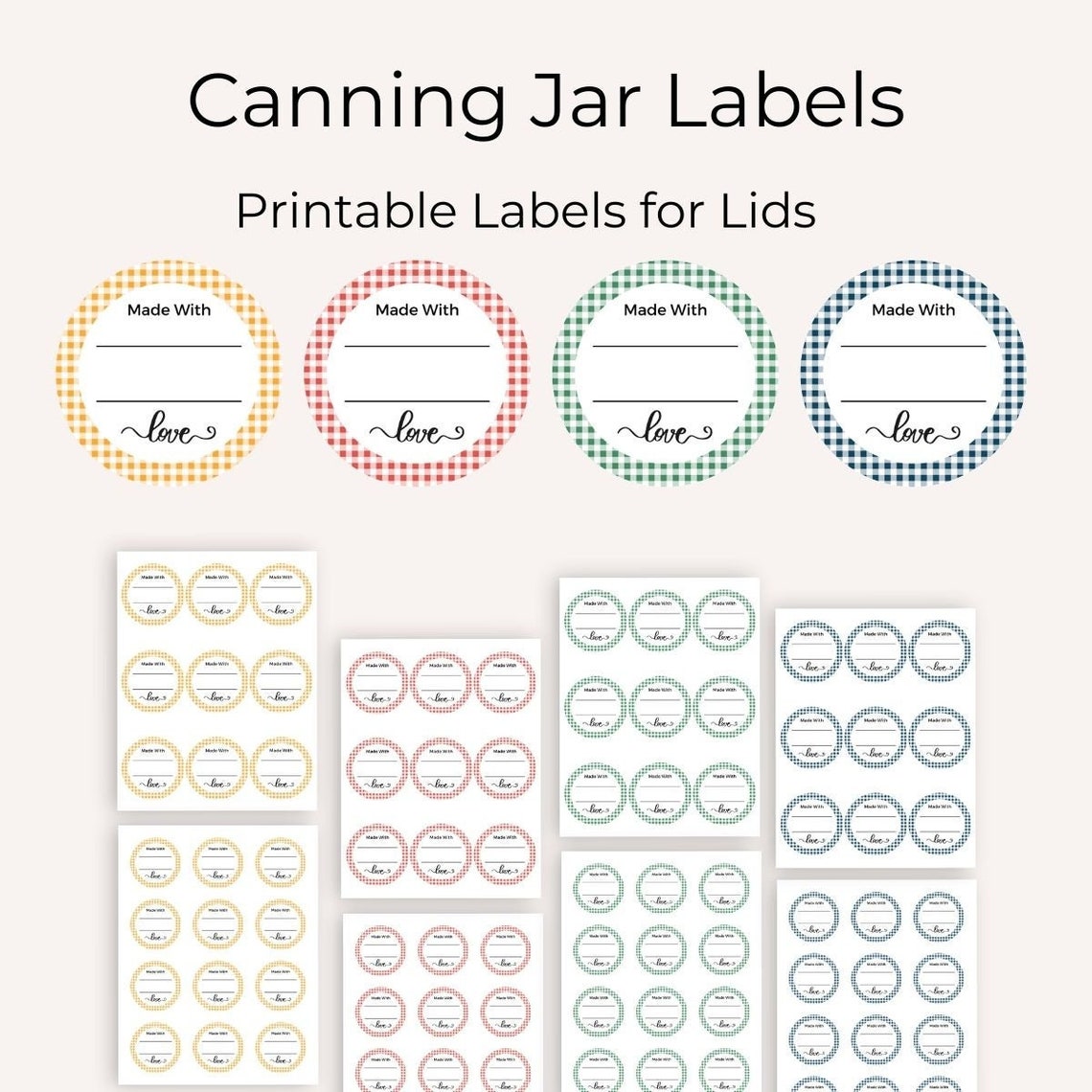 Canning Labels Printable Digital Download Canning Jar Labels Canning ...