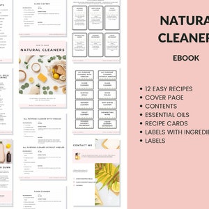 Natural Cleaning Products Recipe Book Ebook With 12 Natural Cleaner ...