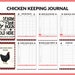 Printable Chicken Record Keeping Journal Backyard Chicken Logbook ...