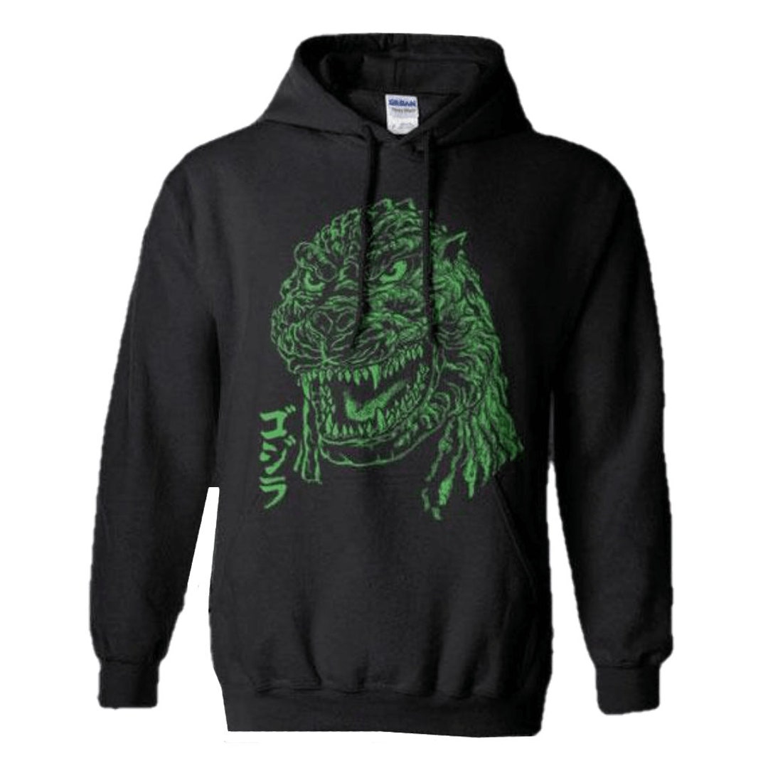 Godzilla Godzilla Face Hoodie Sweatshirt - Etsy