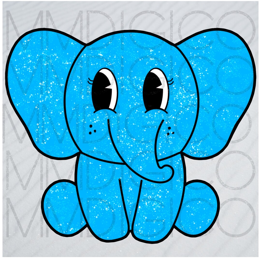 Blue Baby Elephant Clipart, Elephant Png, Baby Elephant Download, Cute ...