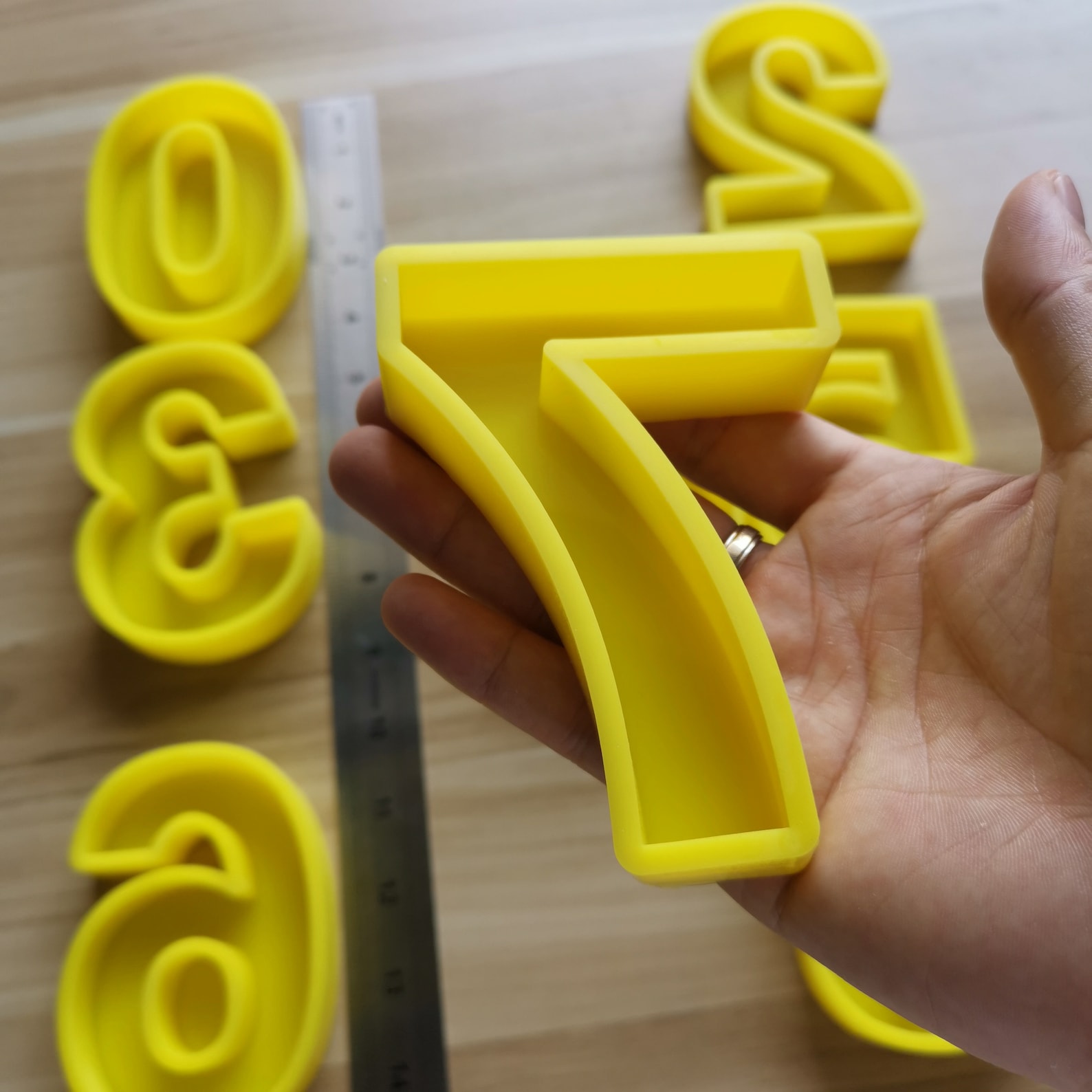 Jumbo 10cm 4'' inch Letter Number Mold Resin Large | Etsy