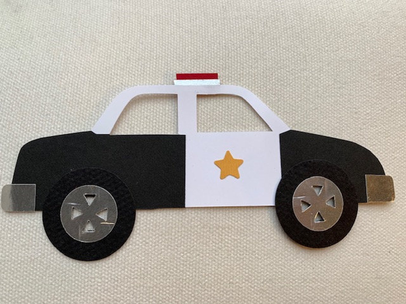 Police Car - Paper Piecing Scrapbook Embellishment - Etsy