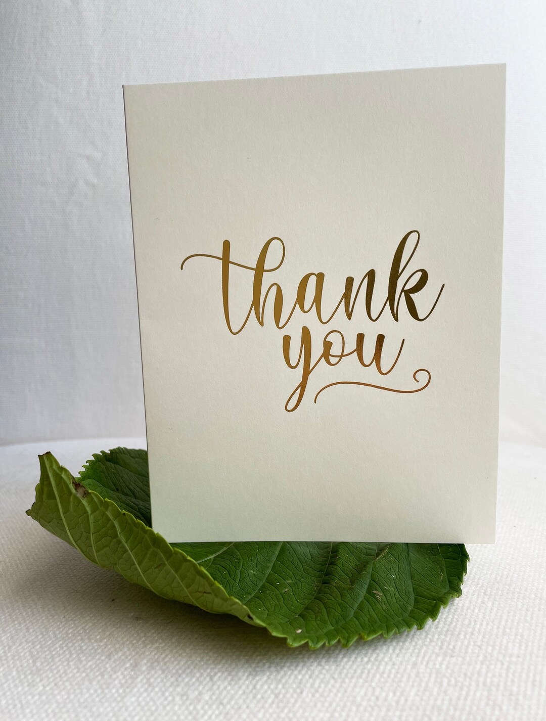 Thank You Note Set - Embossed Gold Foil - 6 Notes | 6 Envelopes - Etsy