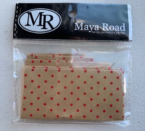Maya Road Mini Envelopes Red Polka Dot | Etsy
