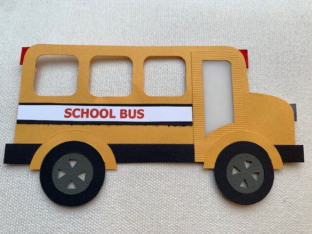 School Bus Side View Paper Piecing Scrapbook Embellishment - Etsy