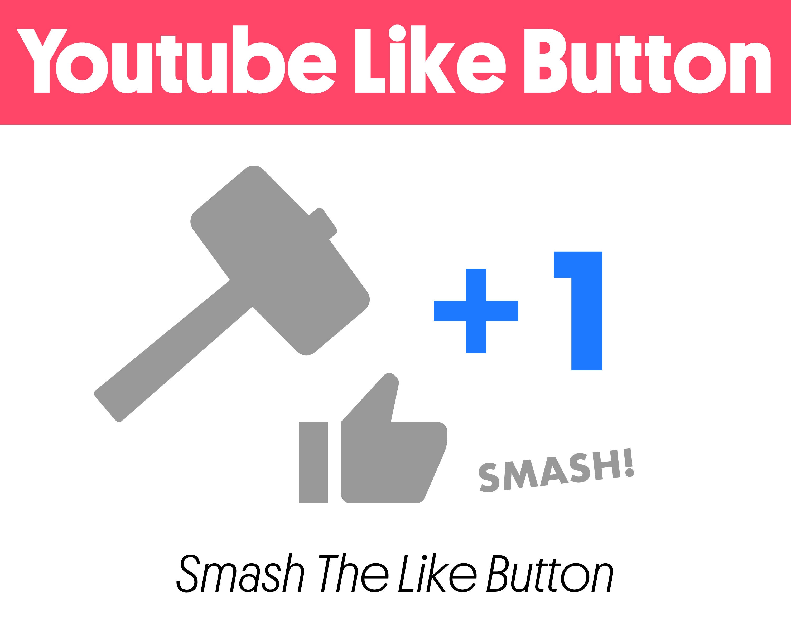 Smash the Like Button Animated Youtube Reminder Youtube - Etsy Canada