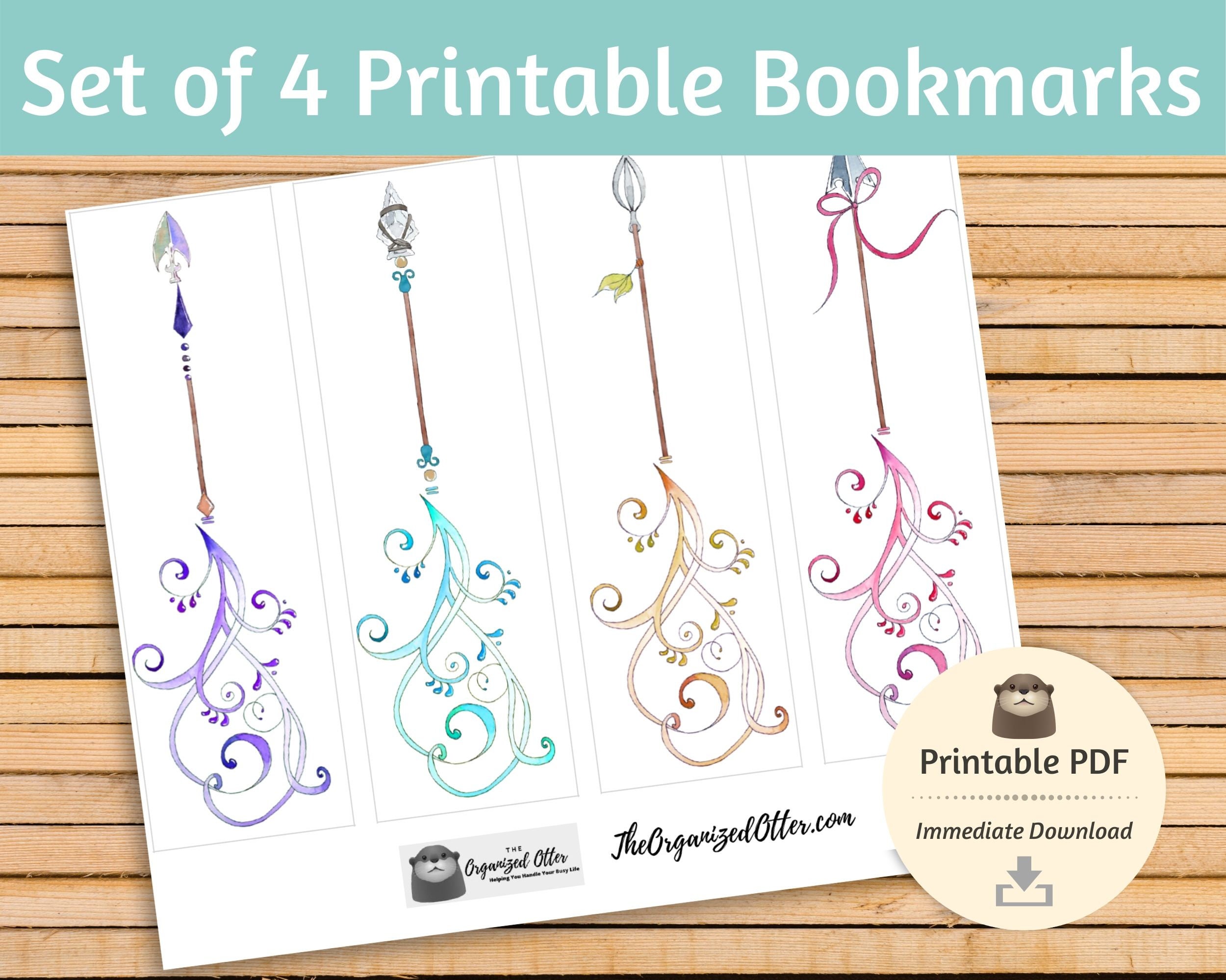 Printable Watercolor Arrow Bookmarks Bookmarks for Book - Etsy España