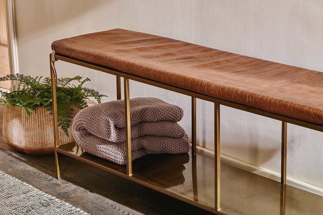 Custom Leather Bench Cushion, Buffalo Leather, Mid-century Modern - Etsy