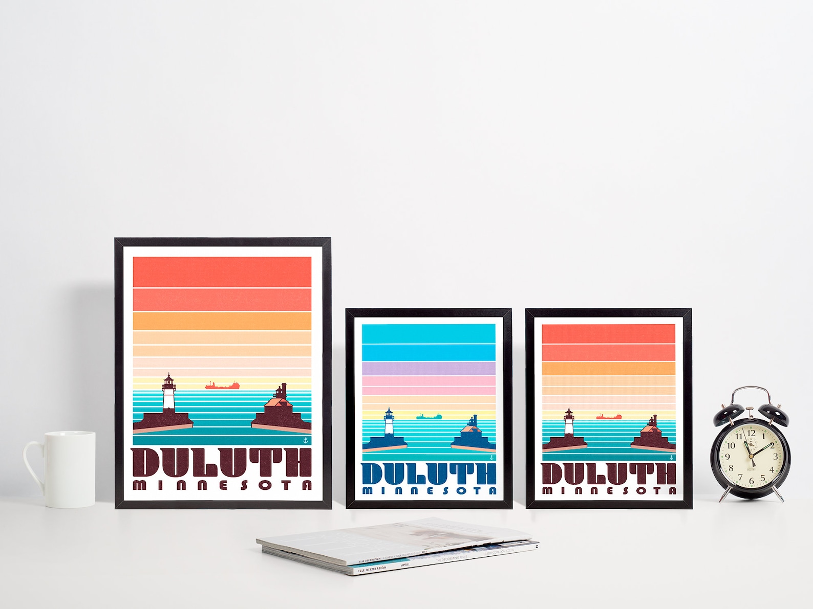Duluth Retro Art Print. Canal Park Duluth Aerial Lift Bridge - Etsy