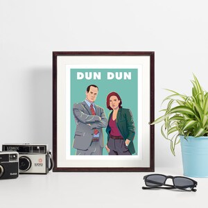 Benson and Stabler Dun Dun Art Print. Elliot Stabler and Olivia Benson ...