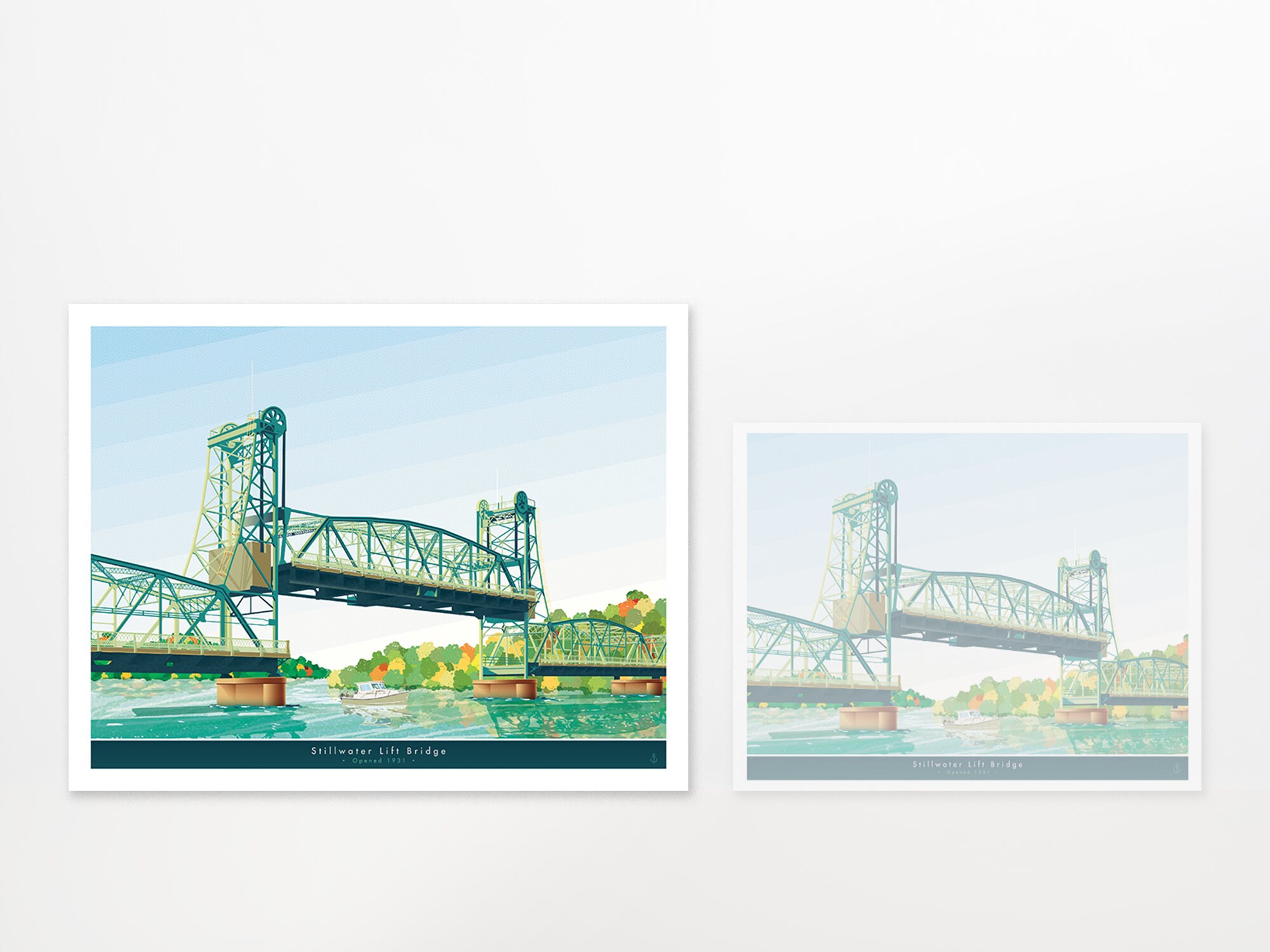 Stillwater Lift Bridge in Fall. Beautiful Modern Art Print of This ...