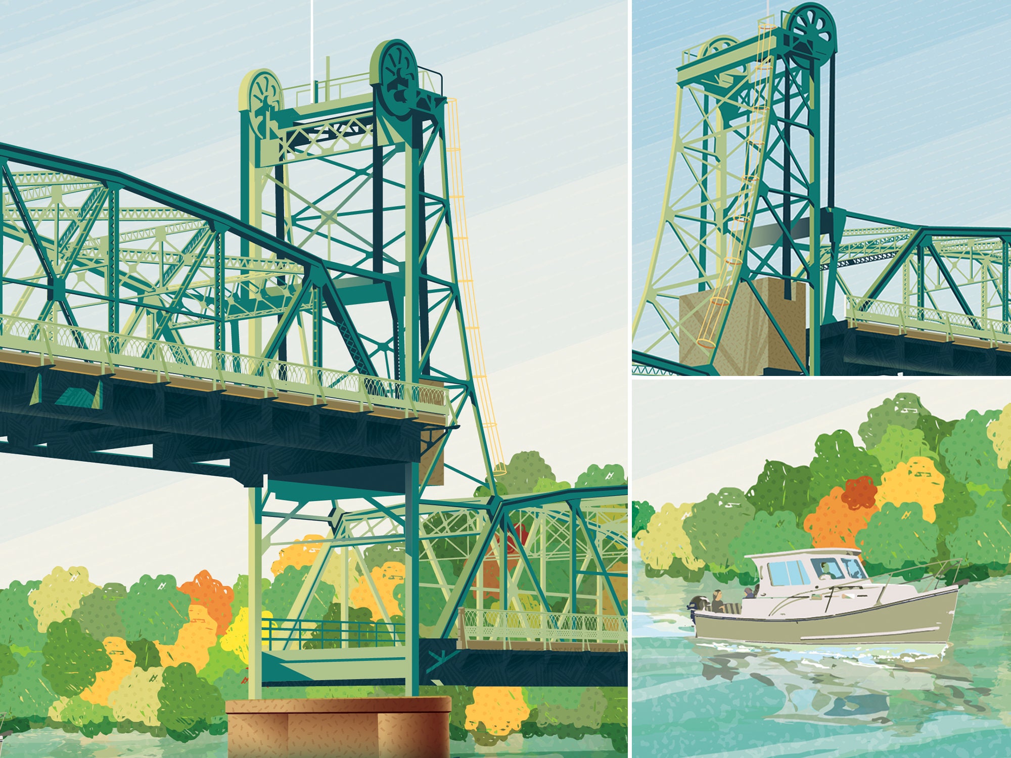 Stillwater Lift Bridge in Fall. Beautiful Modern Art Print of This ...