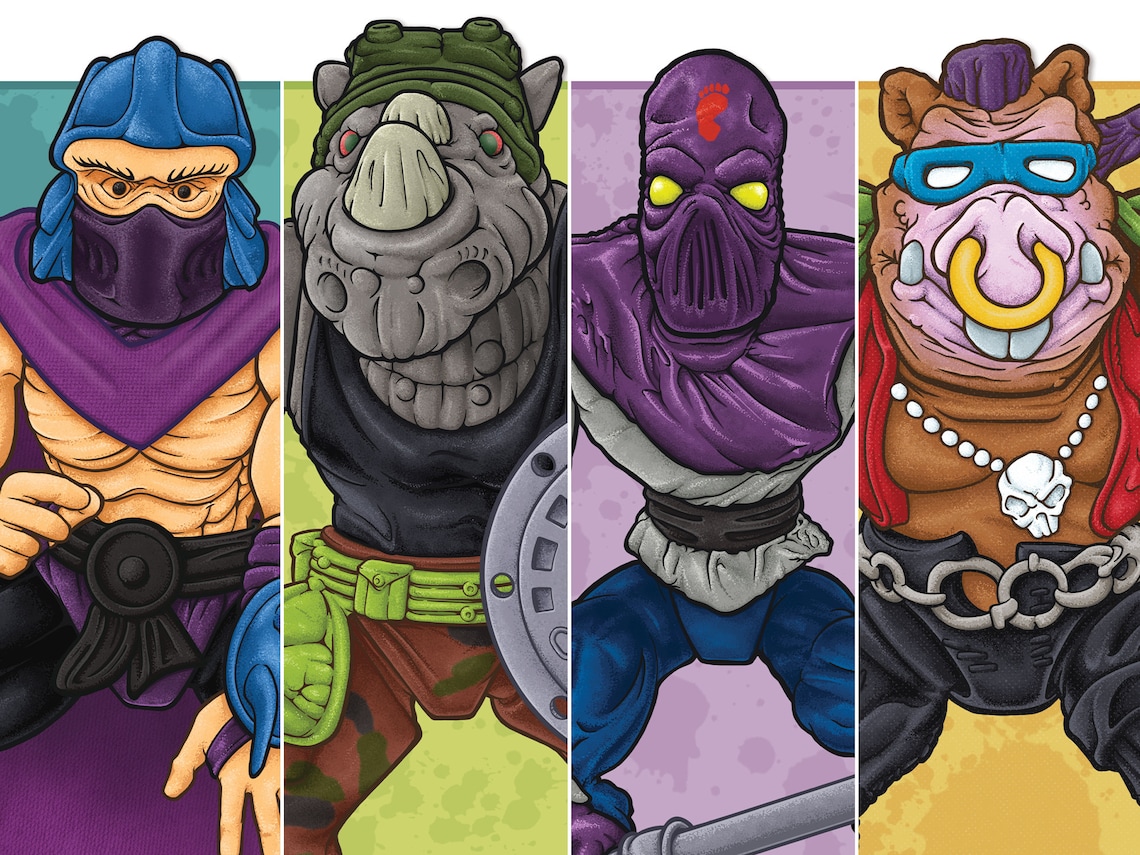 Teenage Mutant Ninja Turtles Classic Villains Action Figures. | Etsy