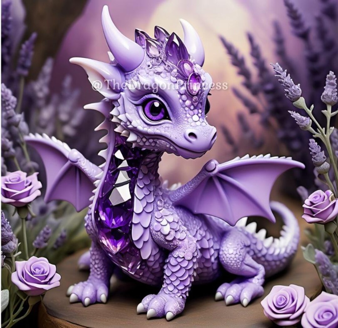 Celestial Amethyst Dragon of Intuition and Serenity Spirit Companion - Etsy