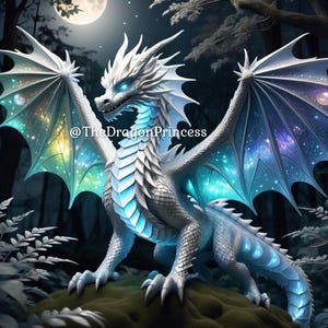 Mystic Moonlight Female Dragon of Inner Healing and Transformation - Etsy