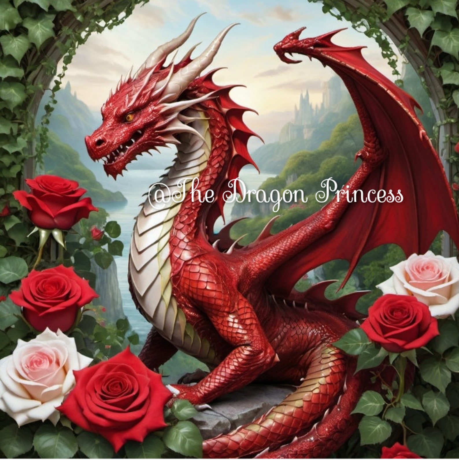 Red Fire Dragon Spirit Companion: the Scarlet Inferno Queen - Etsy