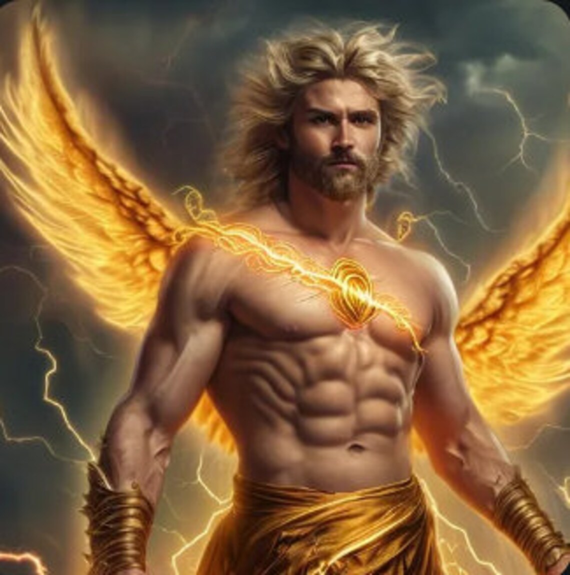 Male Sun Angel Spirit Companion - Etsy