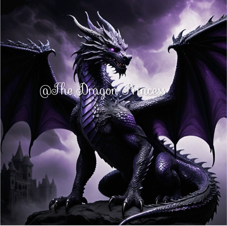 Male Shadow Dragon Spirit Companion- the Midnight Warden - Etsy