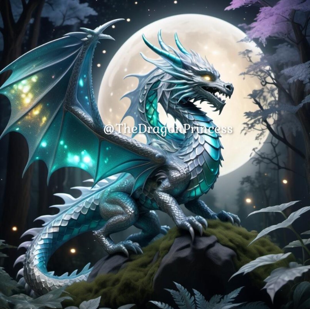 Mystic Moonlight Female Dragon of Inner Healing and Transformation - Etsy