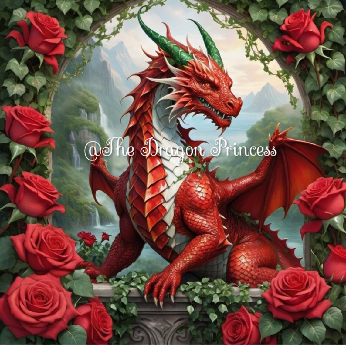Red Fire Dragon Spirit Companion: the Scarlet Inferno Queen - Etsy