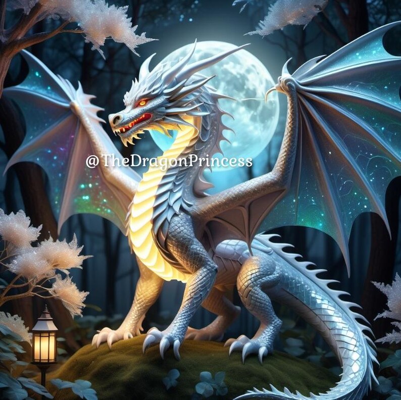 Mystic Moonlight Female Dragon of Inner Healing and Transformation - Etsy