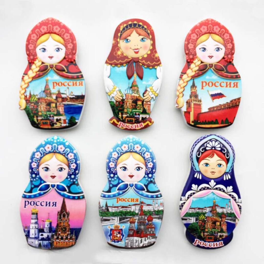 Moscow Matryoshka Russia Fridge Magnet Travel Souvenir Gift Collection ...