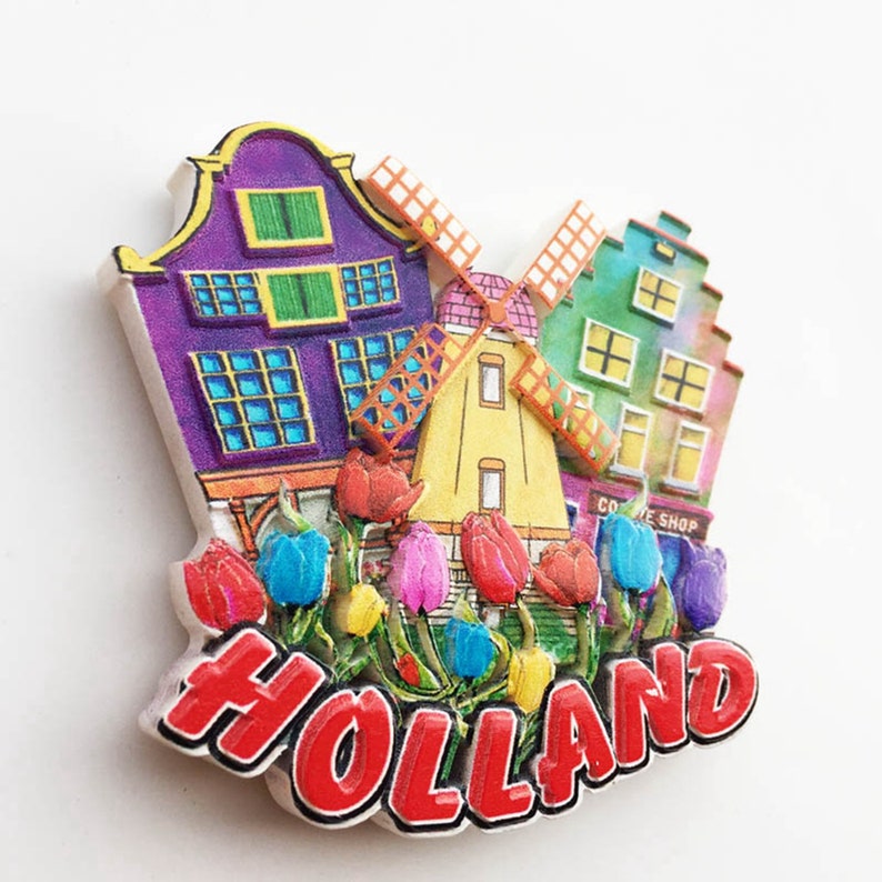 Amsterdam Tulip Netherlands Fridge Magnet Travel Souvenir Gift - Etsy