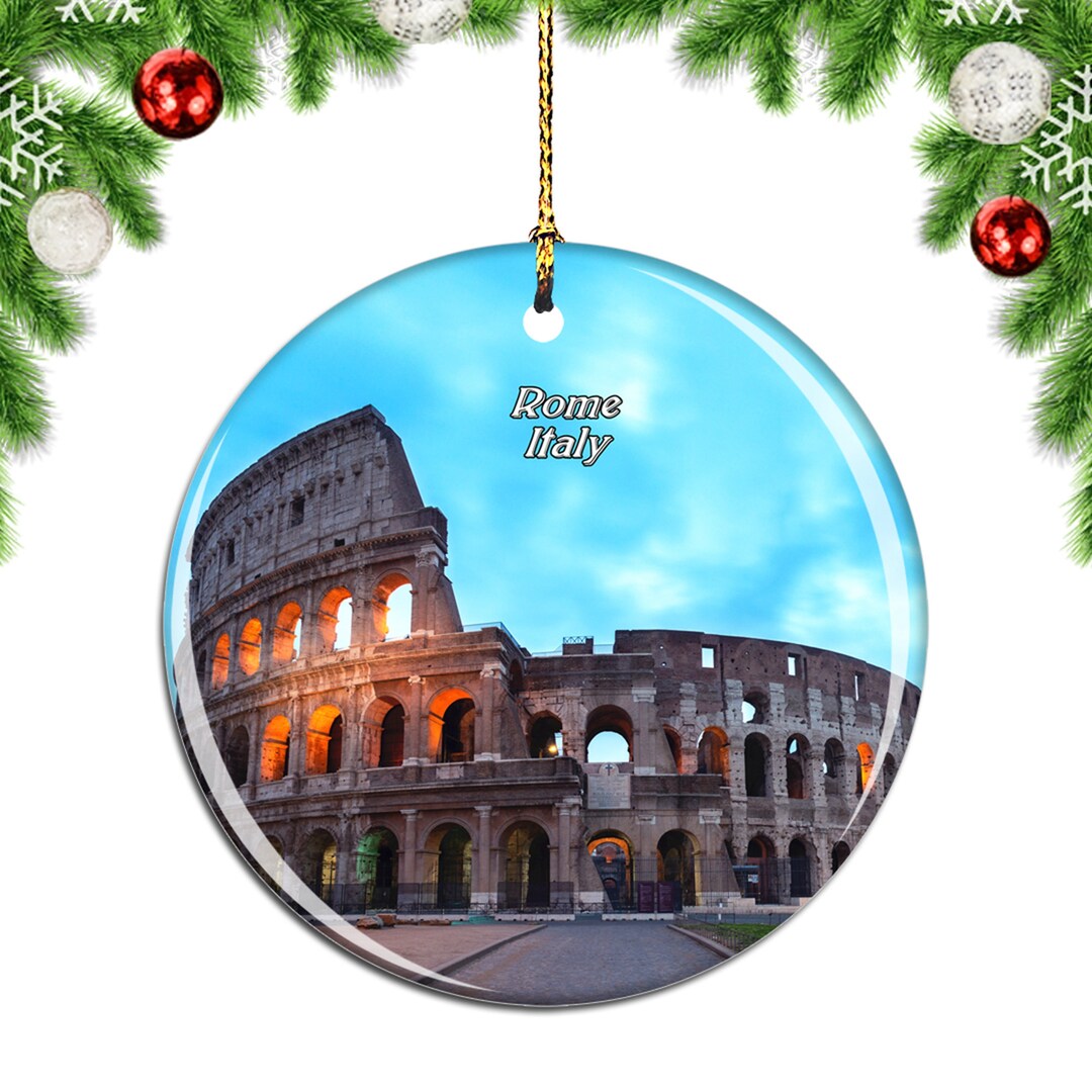 Rome Colosseum Italy Christmas Ornament Souvenir Gift Porcelain - Etsy