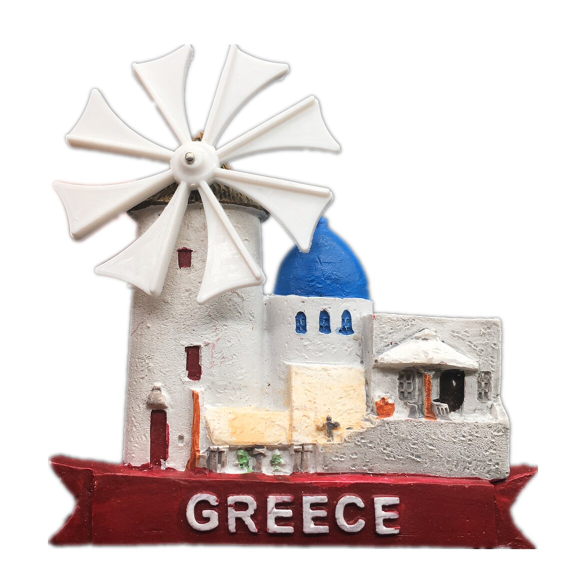Santorini Windmill Greece Fridge Magnet Travel Souvenir Gift | Etsy
