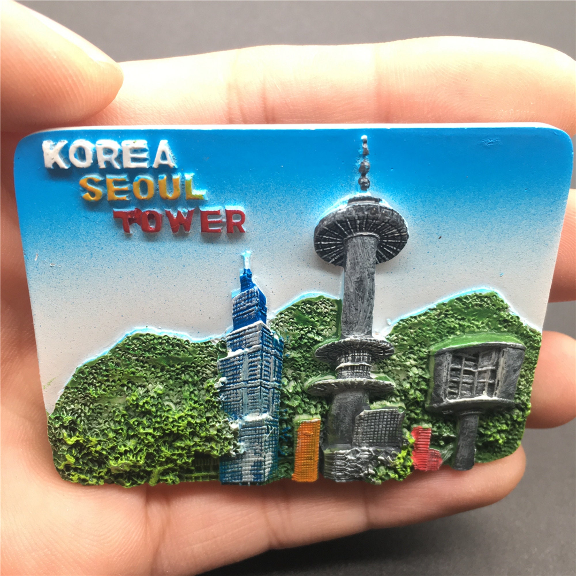 Seoul Tower Korea Fridge Magnet Travel Souvenir Gift - Etsy