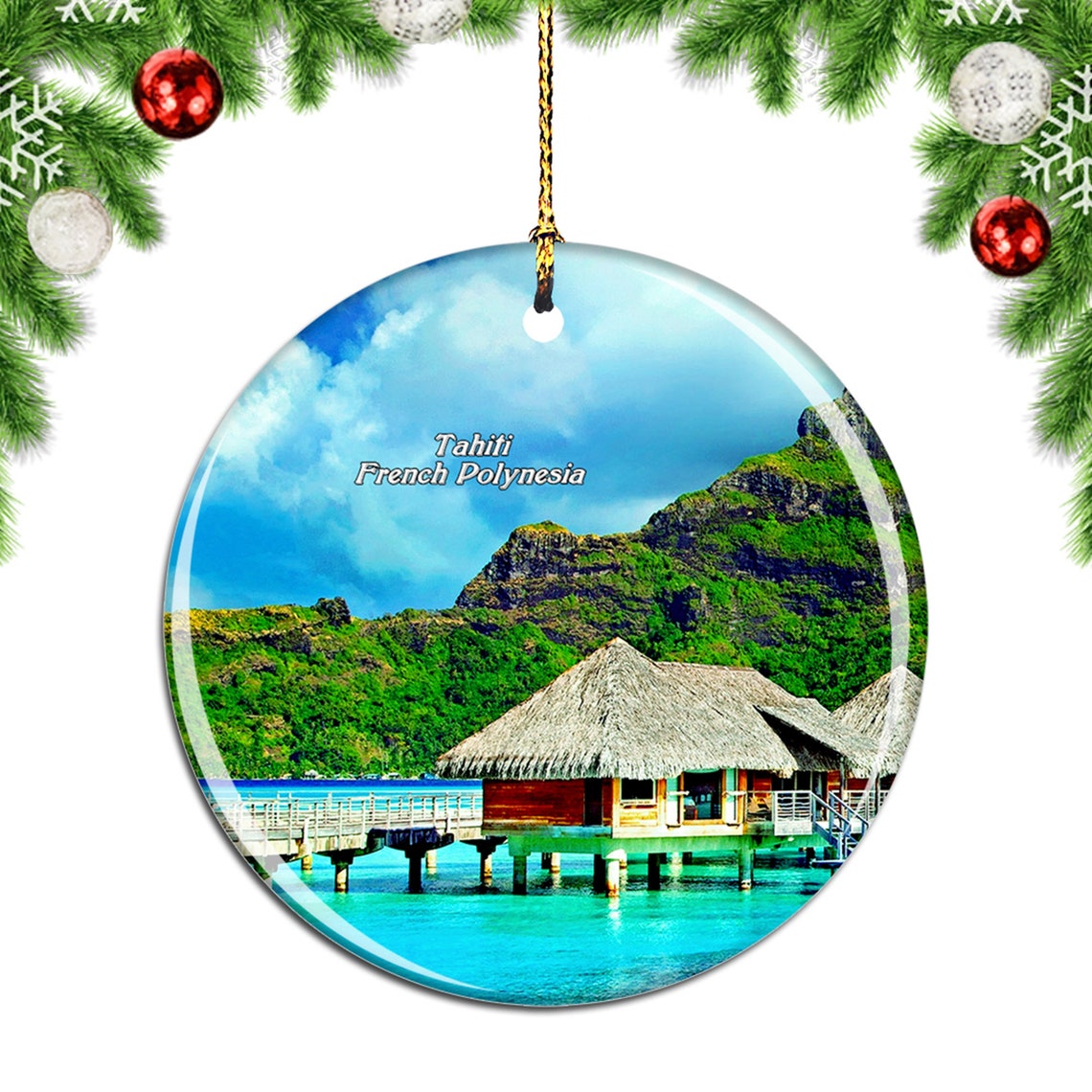 Tahiti French Polynesia Christmas Ornament Souvenir Gift - Etsy Israel